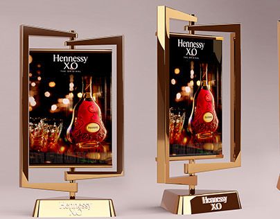 Hennessy Rotating Metal Sign Display - MRL Promotions